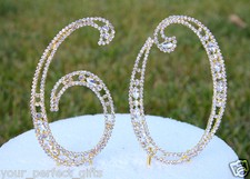 Large Rhinestone Number (60) Cake Topper 60th Birthday Party ...