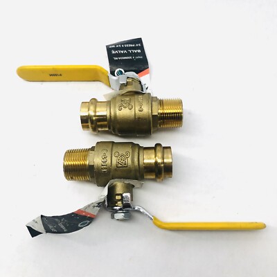 LOT OF 2 RAVEN # 320M034-NL ¾" PRESS x ¾" MIP BRASS BALL VALVE | eBay