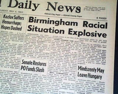 BIRMINGHAM ALABAMA Campaign Race Riots Disaster NEGROES Photos 1963 ...