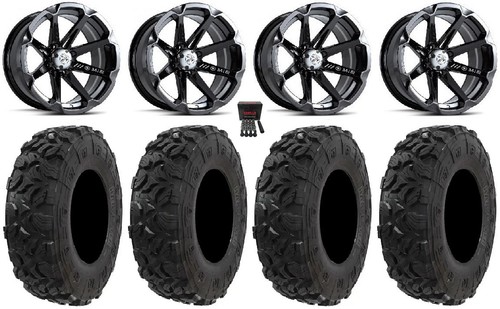 MSA Diesel 14" Wheels Black 27" HarvesterTires Can-Am Defender | eBay