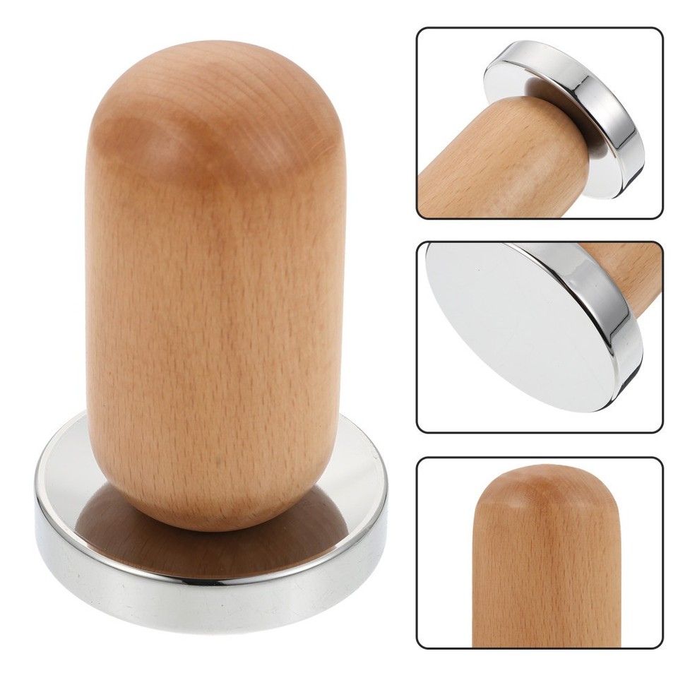 Coffee Powder Press Tool Wooden Handle Compactor Tampers for Home ...
