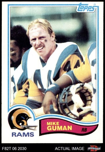 1982 Topps #376 Mike Guman Rams Penn St 7 - NM | eBay