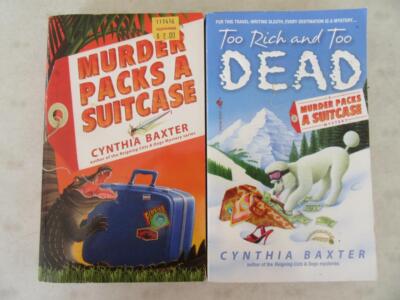 COMPLETE SET (2) CYNTHIA BAXTER Cozy Mystery Book MURDER PACKS A ...