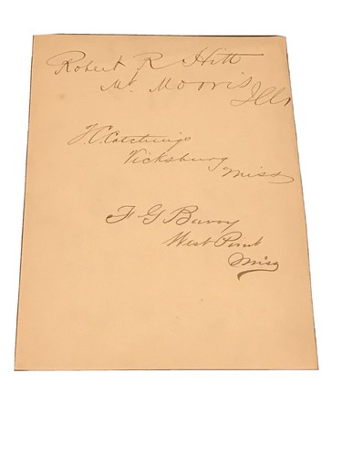 Robert R. Hitt, T. C. Catchings, And Frederick G. Barry Autographs On ...