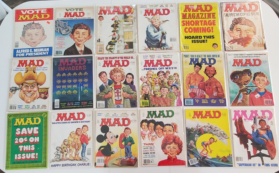 Vintage MAD CRACKED CRAZY humor magazines from 1965 to 1990 personal ...