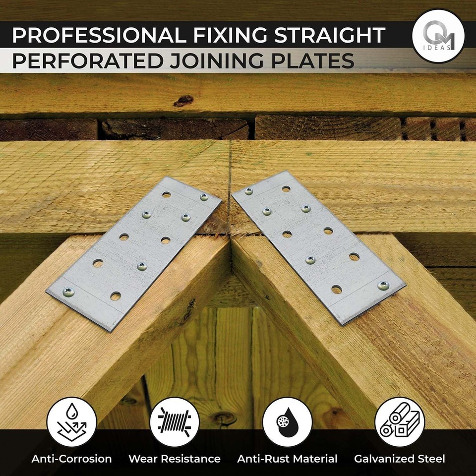 Flat Joining Metal Plates Brackets Flat Metal Brackets for Wood- 10 PCS ...