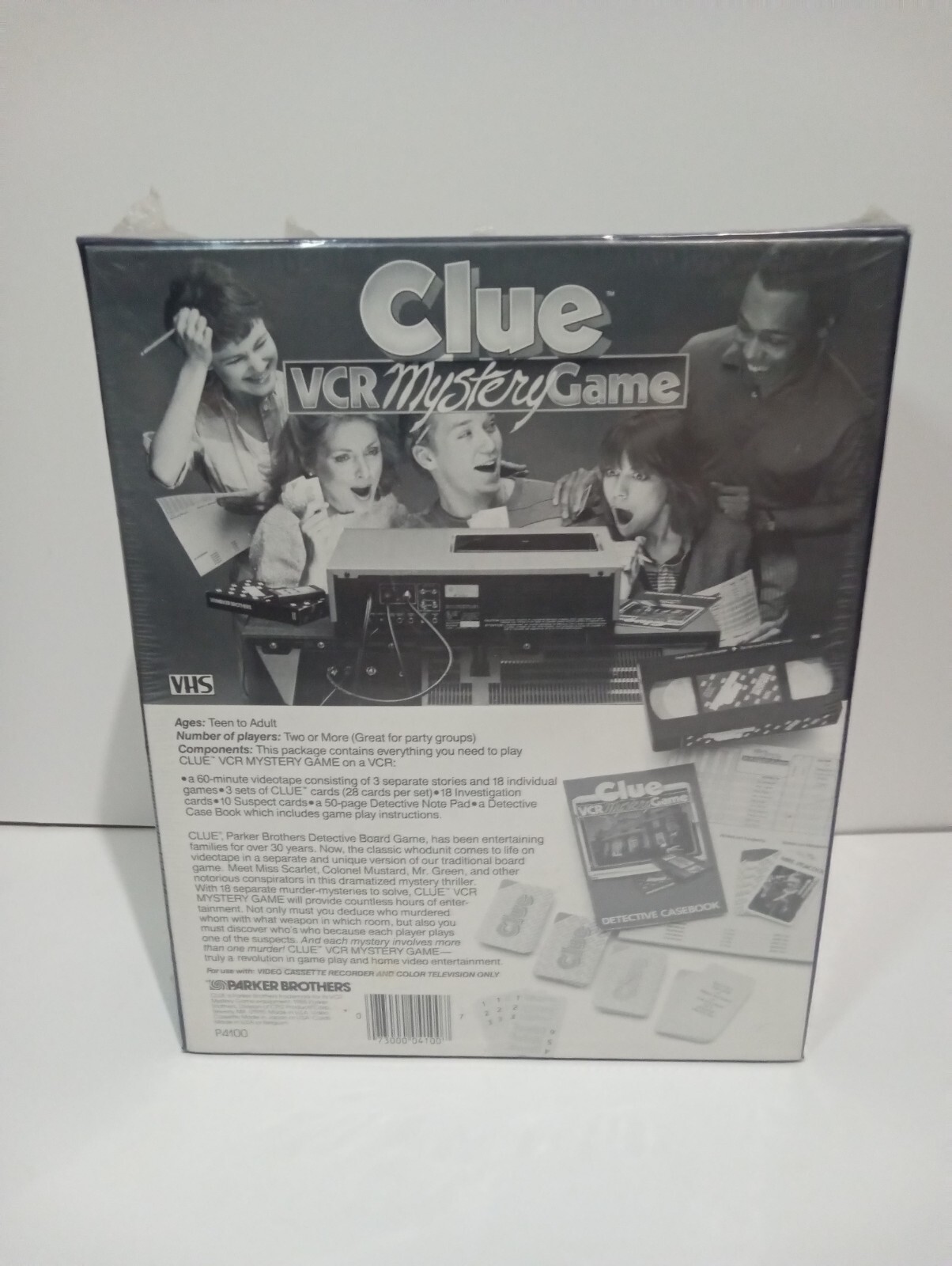 Clue VCR VHS Mystery Board Game Parker Brothers 1985 Decks P4100 for ...