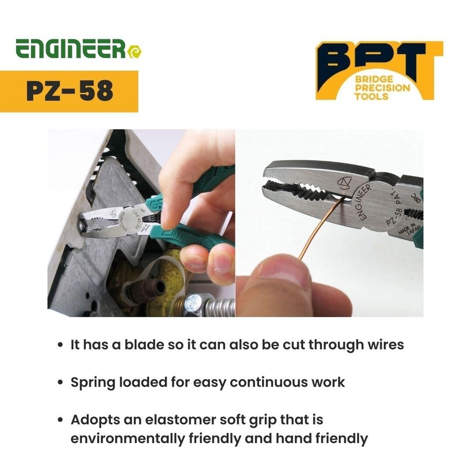 ENGINEER PZ-58 Screw Removal Pliers Extractor Pliers (Multi-purpose ...