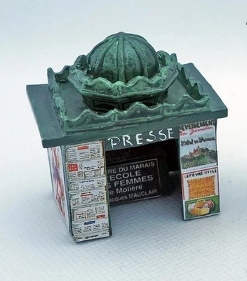 J Carlton by Gault French Miniature Figurine Newspaper Kiosk Figurine ...