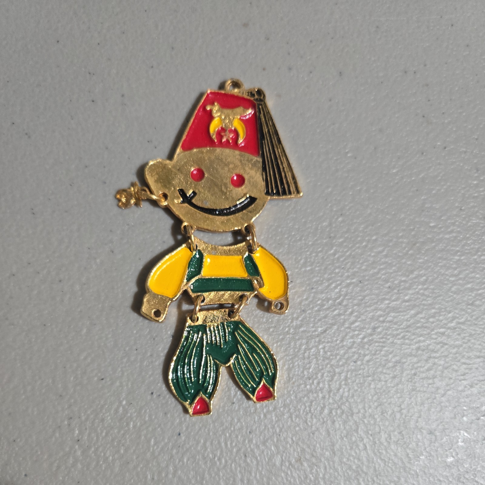 Vintage Rare Masonic Shriner Articulated Smiley Face … - Gem