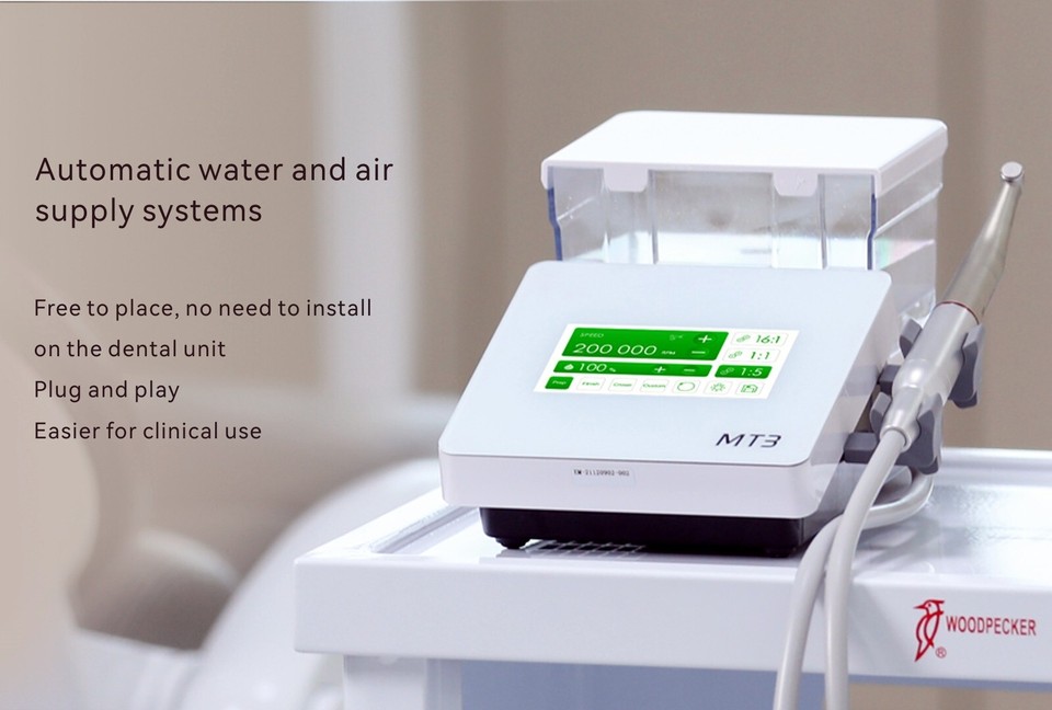 Woodpecker Brushless LED Electric Micro Motor MT3 + 1:5 Contra-angle ...