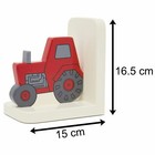 Red Tractor Wooden Bookends For Kids | Childrens Book Ends | Hand Made ...