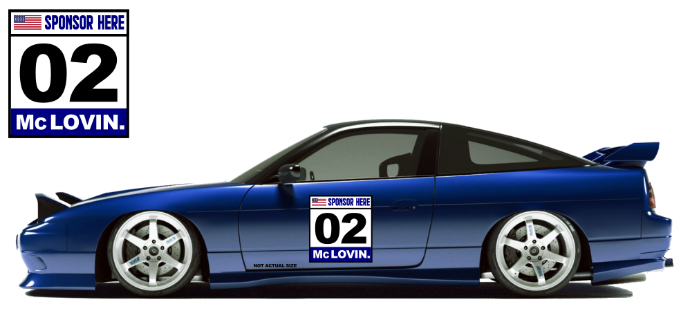 Custom Door Race Track Racing Rally Sport Car Number Color Print ...