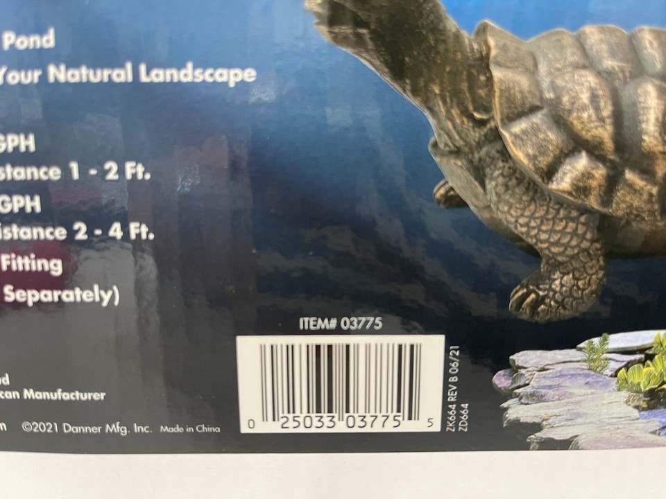 Danner Pondmaster Spouting Turtle Pond Statue Fountain Spitter Aerates ...