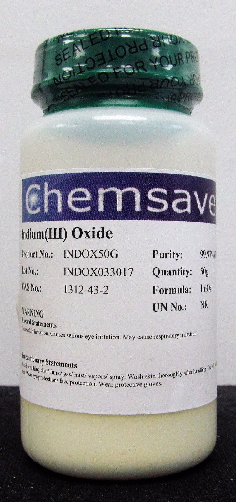Indium(III) Oxide, 99.97% (Trace Metals Basis), 50g | eBay