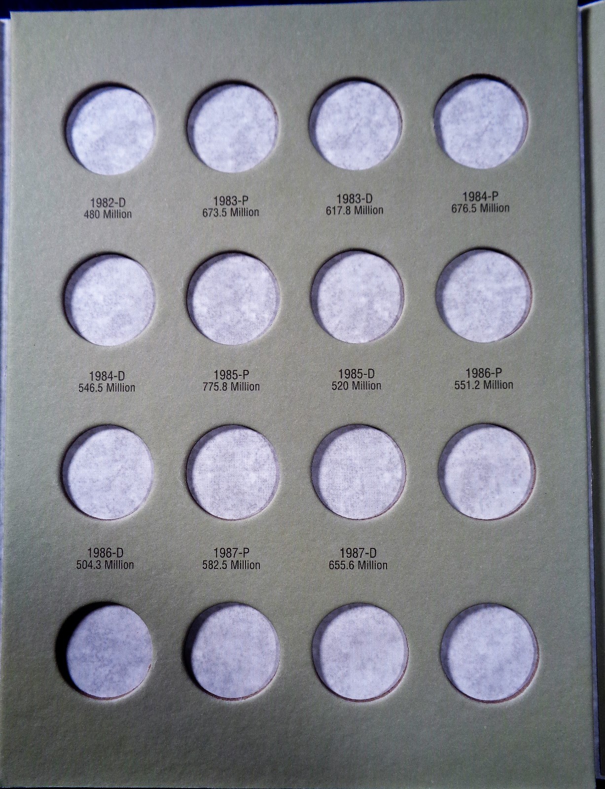 H.E. Harris Washington Quarter 1965-1987 Coin Folder #3, Album Book ...