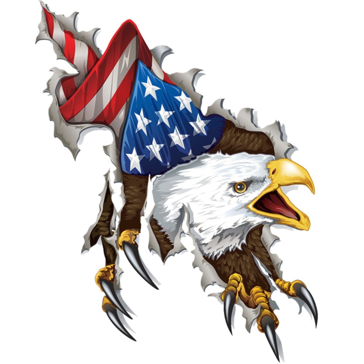 Eagle With American Flag No Background Eagle On Flag Cut Out Stock