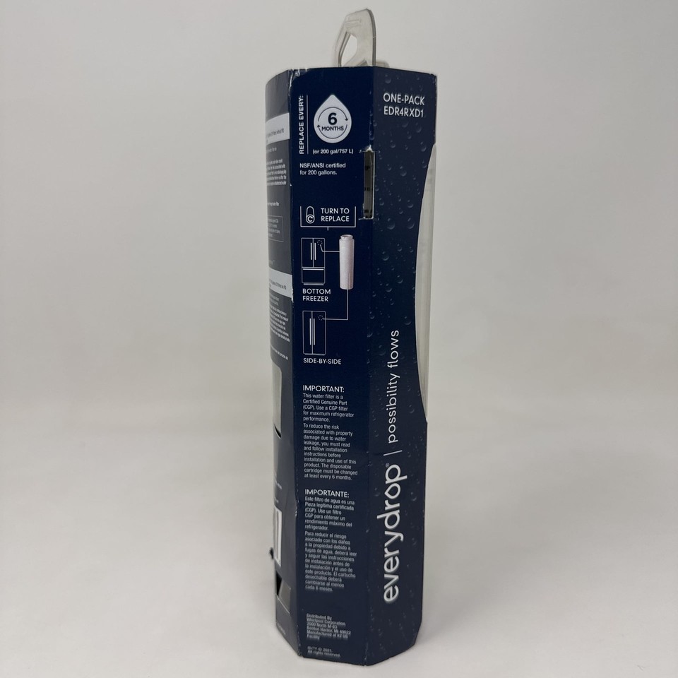 EveryDrop by Whirlpool Ice and Water Refrigerator Filter 4 EDR4RXD1 | eBay