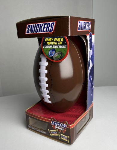 FOOTBALL TIN Collectible Snickers Advertising 2016 Stadium Scene Inside ...