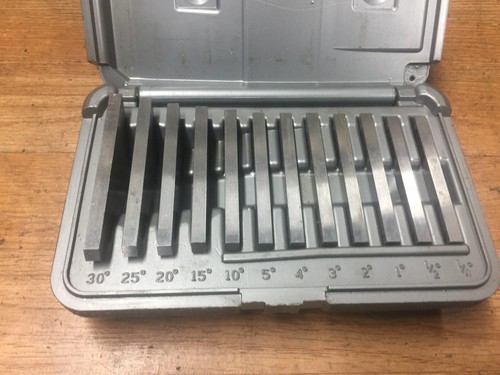 BROWN SHARPE NO 599 GAGE BLOCK SET ANGLE 1/4 - 30 DEG | eBay