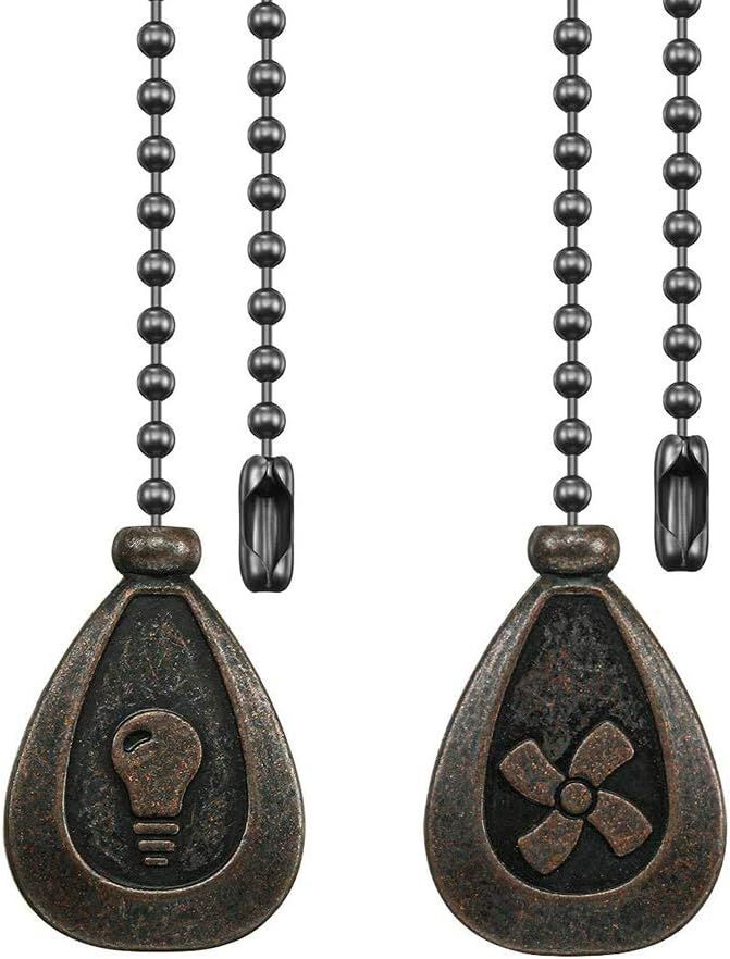 Dotlite Bronze Ceiling Fan Pull Chain Set, Decorative 2 Pack ...