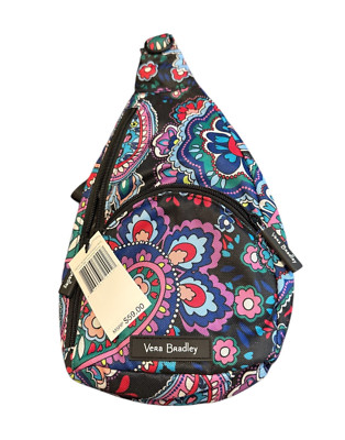 Vera Bradley Lighten Up Compact Sling Haymarket Paisley New | eBay