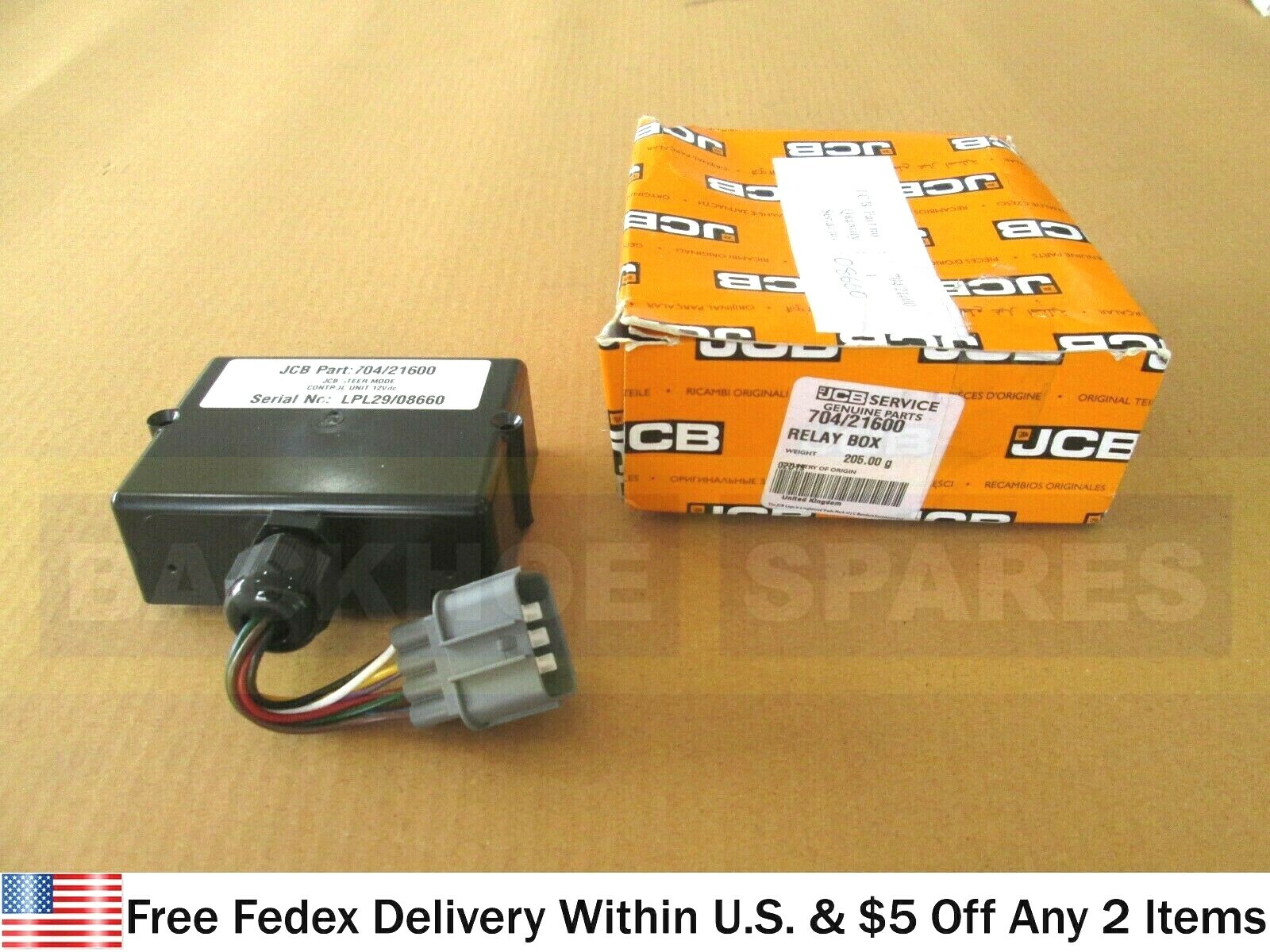 JCB TELEHANDLER - GENUINE JCB RELAY BOX P.C.B STEER MODE (PART NO. 704/ ...