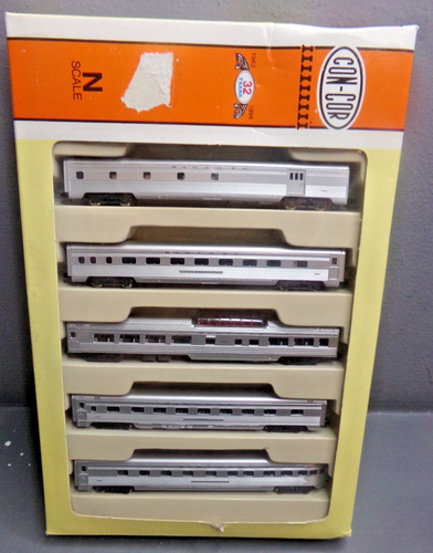 CON-COR N SCALE FIVE CAR STREAMLINE CORUGATED PASSENGER SET SANTA FE | eBay