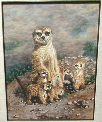 BARBARA MCDERMOTT MUSKRAT FAMILY ORIGINAL ACRYLIC ON PAPER PAINTING | eBay