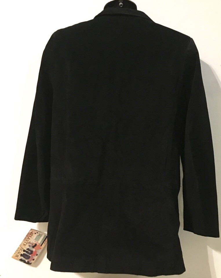 Atlantic Beach Vintage Women's Black Leather Jacket - L, NOS | eBay