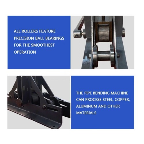 Manual three-roll bending machine TR-40 steel pipe square tube roller ...