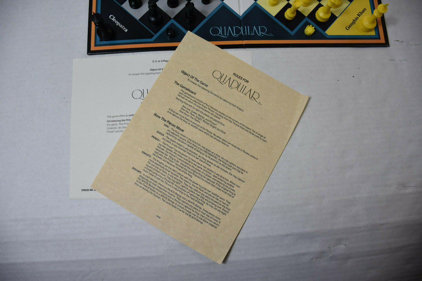 Quadular The Ultimate Challenge Chess Board Game Rare 1st Edition ...