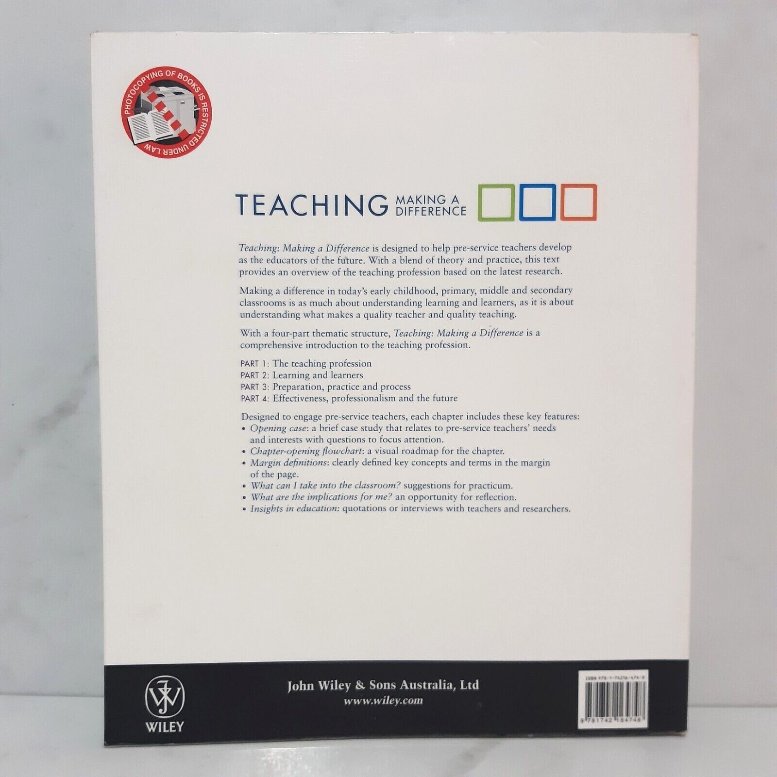 Teaching: Making a Difference by Melissa Vick, Rick Churchill, Paul ...