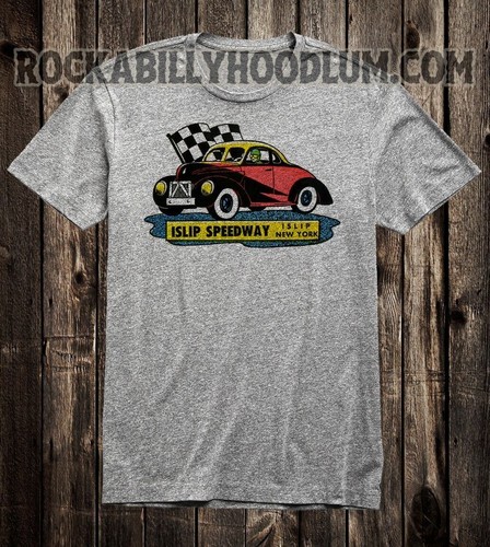 Retro Hot Rod Tee T Shirt Drag Race Racing Speed Shop Islip NY Speedway ...
