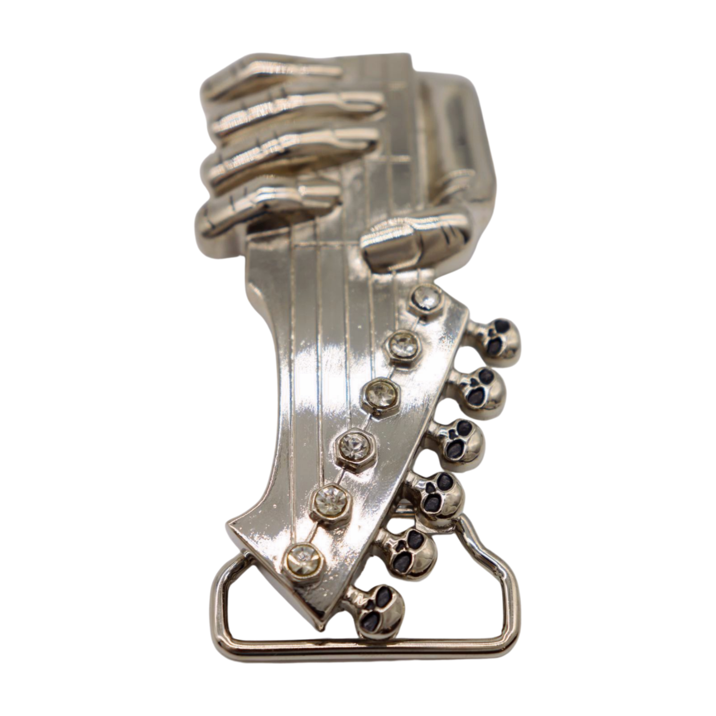 Men Women Silver Metal Buckle Fashion Hand Play Music Band Guitar ...