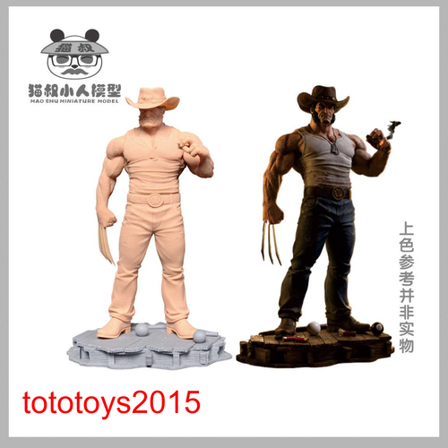 Unpainted 1/18 Cowboy claw man Scene Minatures Figures Doll Model Toy ...