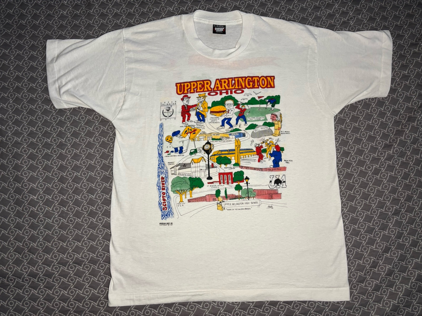 Vtg XL T Shirt Upper Arlington OH Screen Stars Dave T… - Gem