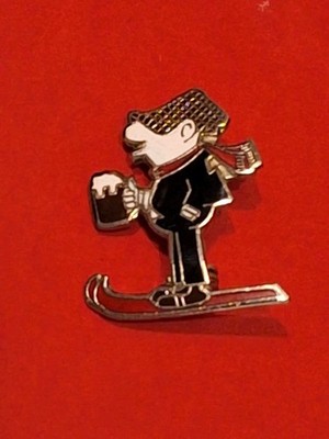 Vintage Andy Capp Skiing Enamel Badge Lapel Pin | eBay