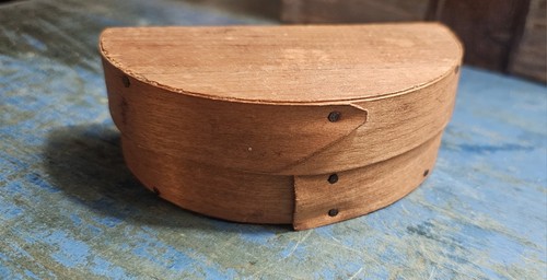 Miniature Oval Wooden Box Primitive Box Circa 1900 Box | eBay UK