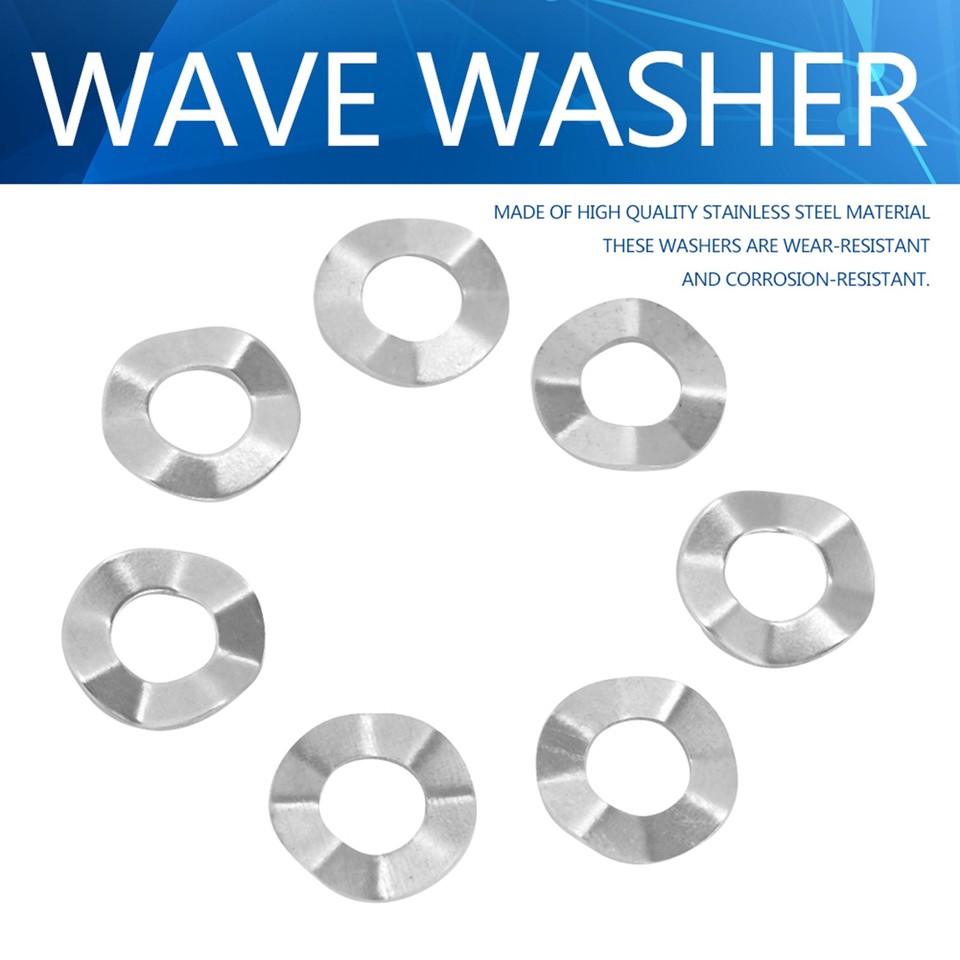 M10 20pcs Stainless Steel Wave Washer Gasket Spring Washers Lock Tools ...