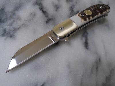 Uncle Henry Assisted Open Barlow Pocket Knife Wharncliffe 7Cr17 Staglon ...