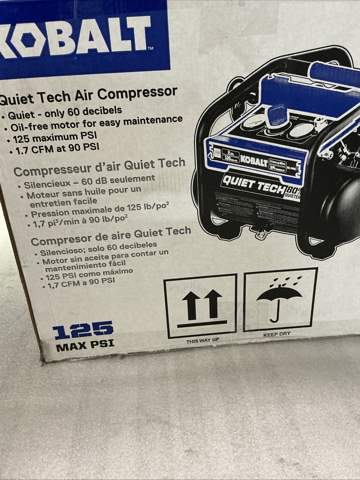 Kobalt 2Gal Quiet Tech Air compressor New | eBay