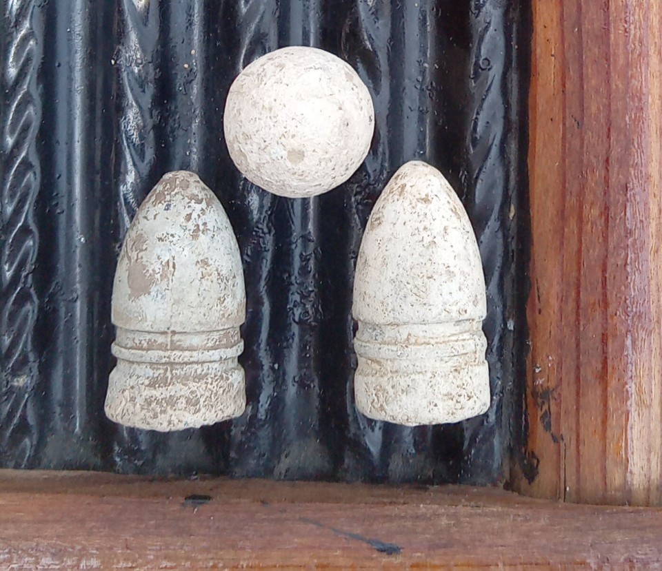 Confederate civil war Bullets 2 Gardners And Round | eBay
