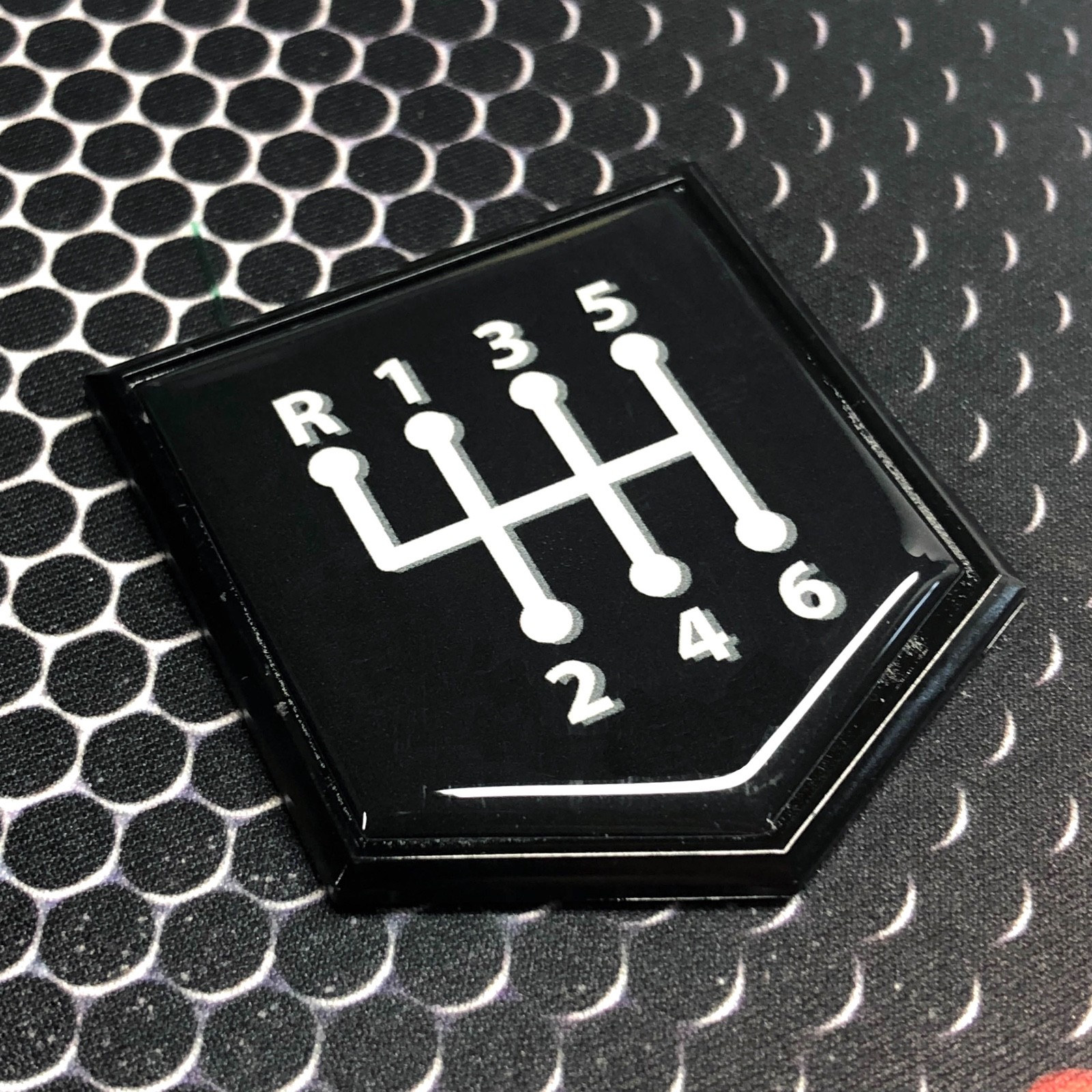 Manual shift Decal 6 speed Car Domed BLACK Emblem decal BLACK Sticker 2 ...