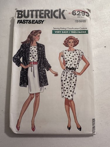 Vintage Butterick Sewing Pattern 6293 Size 12-14-16 Skirt Top Jacket ...