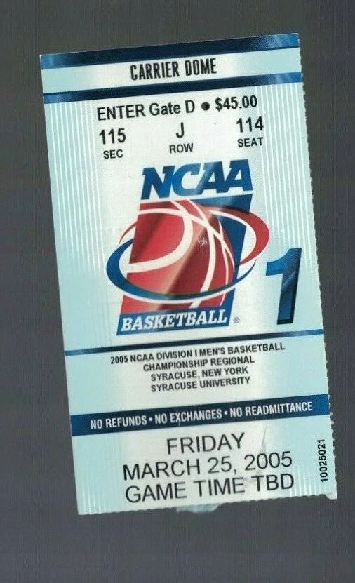 Ncaa Ticket Look Like