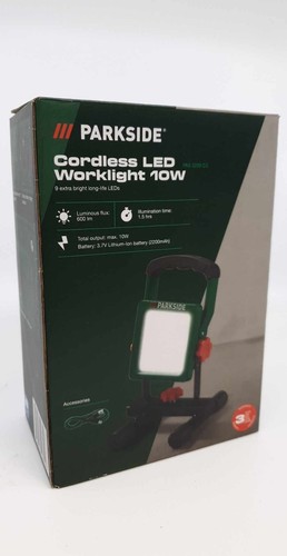 Parkside 10W Cordless LED Work Light IP54 Rechargeable Size 21.7x12x13 ...