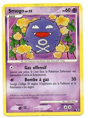Pokémon n° 68/111 - SMOGO niveau 22 - PV60 ....... (Ref. 97) | eBay
