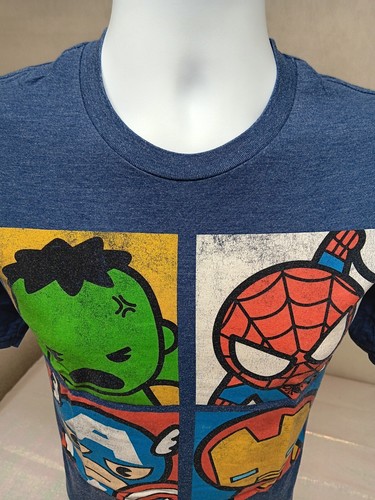 MARVEL MENS MEDIUM BLUE HULK SPIDERMAN CAPT AMERICA IRONMAN SHORT ...