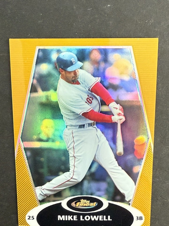 2008 Topps Finest Mike Lowell Gold Refractor Mint Red Sox MVP Rare Card ...